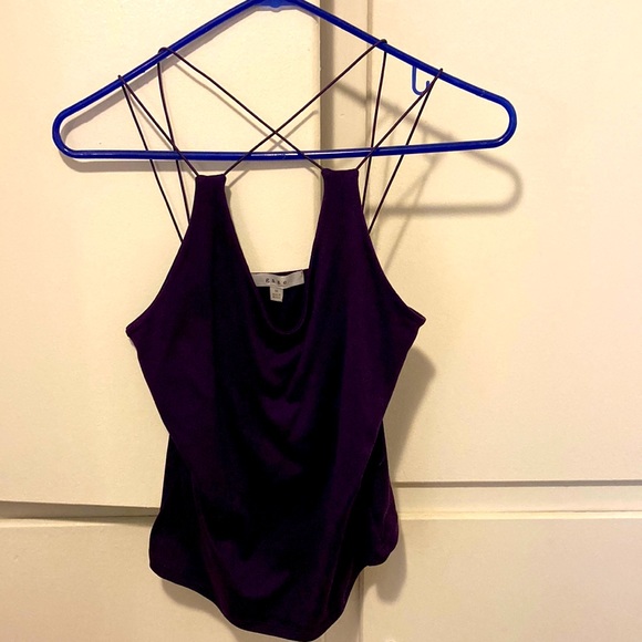 gaze | Tops | Gaze M Dark Purple Strap Tank Top | Poshmark